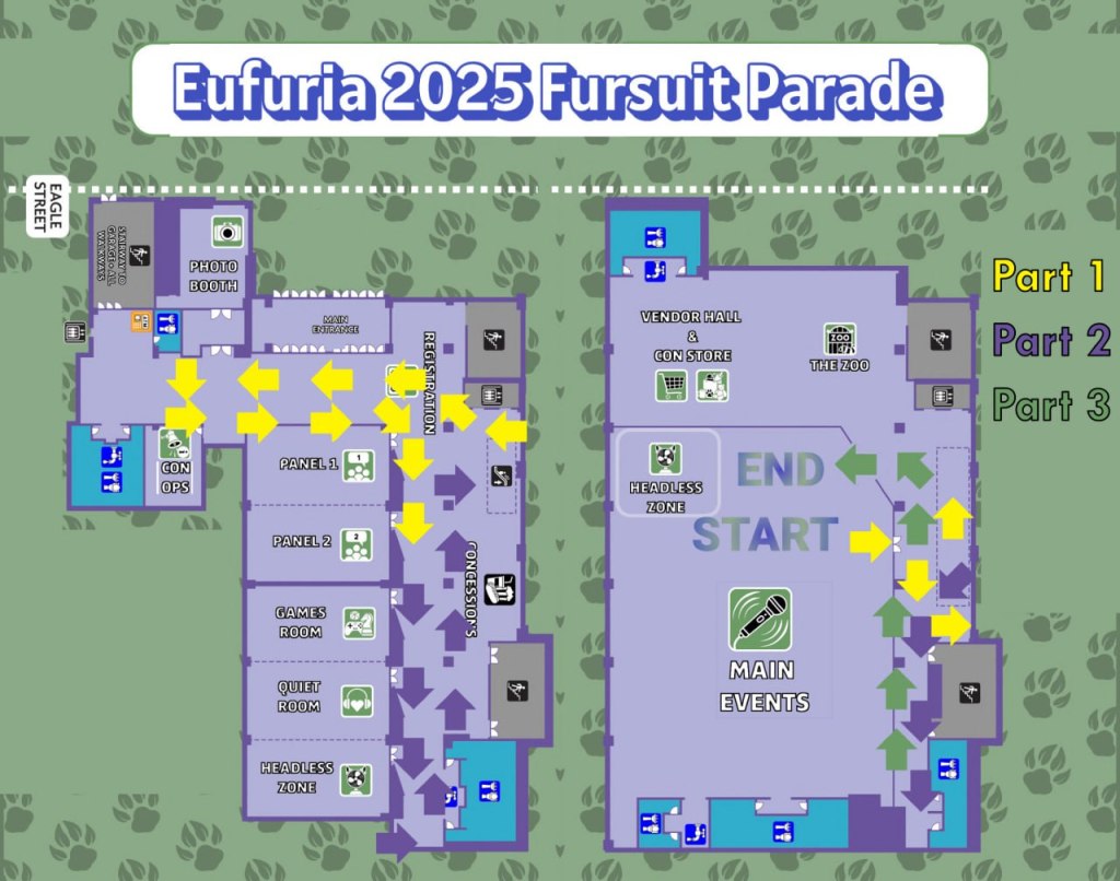 Eufuria Fursuit Parade Map - Furry Refuge Online Furry Community