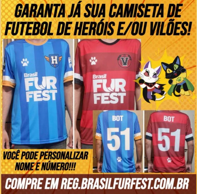 Brasil FurFest Soccar/ Futebol Jersey - Furry Refuge Online Furry Community